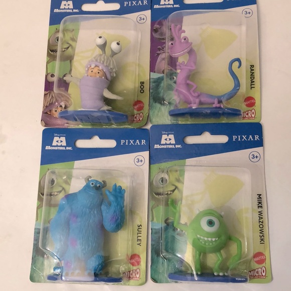 Mattel | Toys | Disney Pixar Monsters Inc Set Of 4 Micro Collection By ...